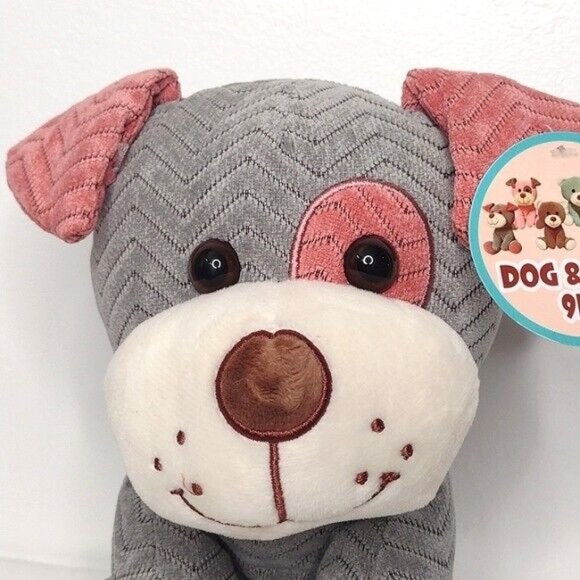 HugFun | Toys | Hugfun Kids Grey 9 Inch Chevron Pattern Stitched Plush ...